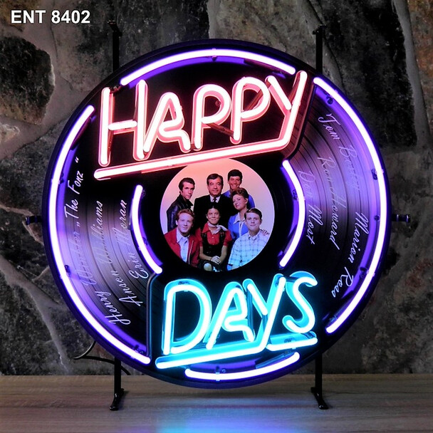 Volledige collectie :: Neon Verlichting :: Happy Days Neon met Print